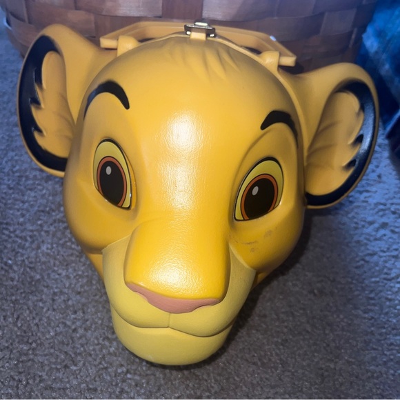 Toys | Vintage Aladdin Disney Lion King Simba Head Plastic Lunch Box ...